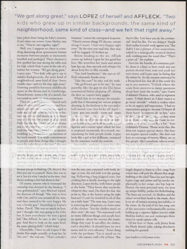 GQ Magazine - December 2002 - BBJLo